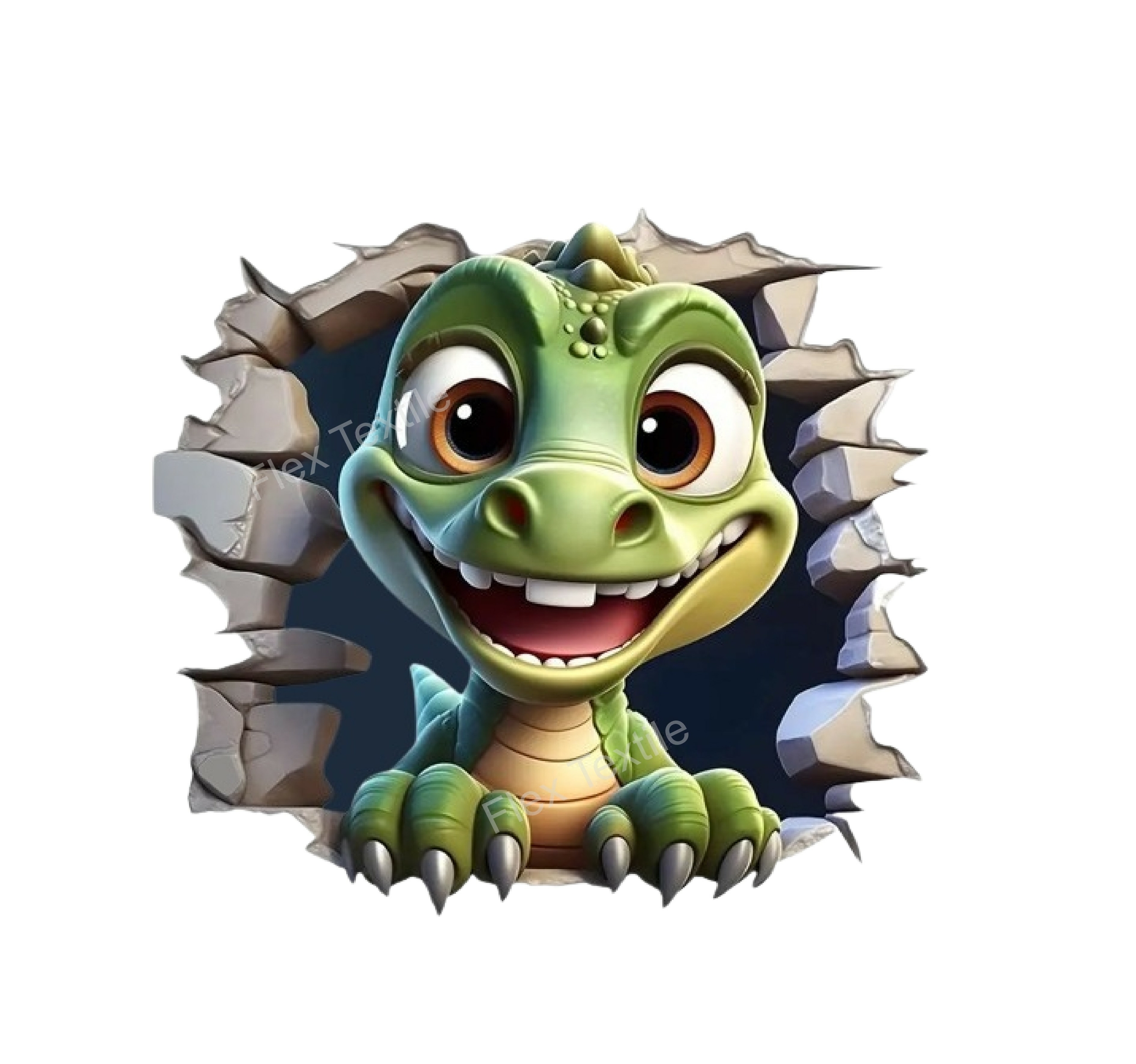 Dinosaure Mur Transfert Thermocollant - Prêt à poser - Designs Stickers ...