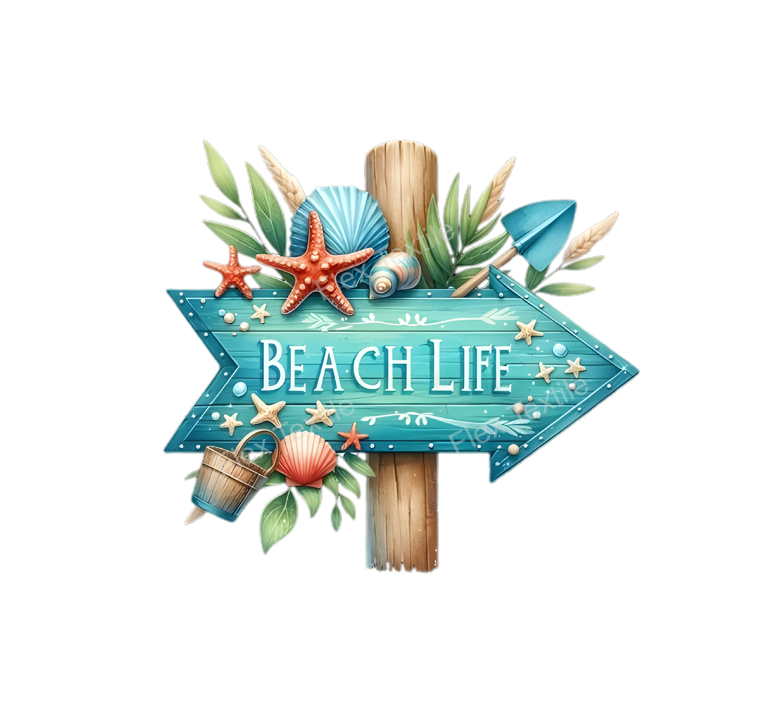 Panneau Bois Beach Life Transfert Thermocollant - Prêt à poser ...