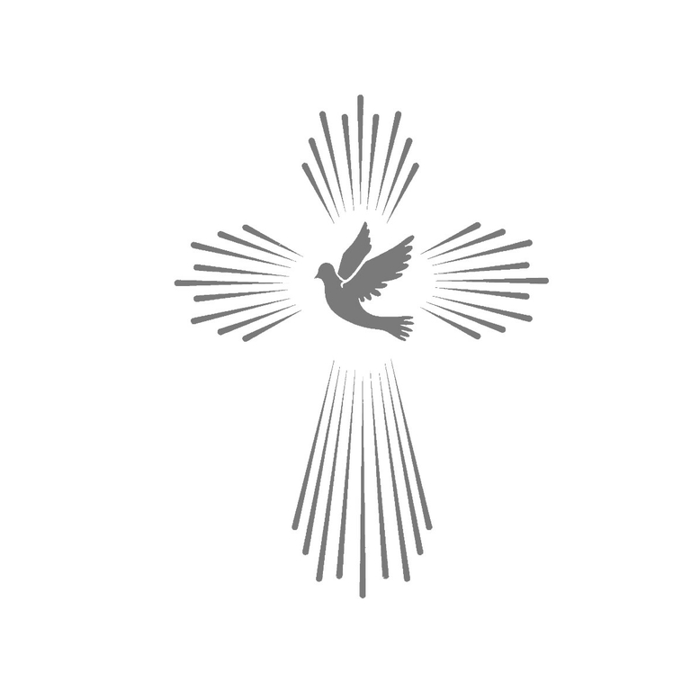 Croix Colombe Motif Thermocollant - EVENEMENTS/RELIGIONS - Flex Textile