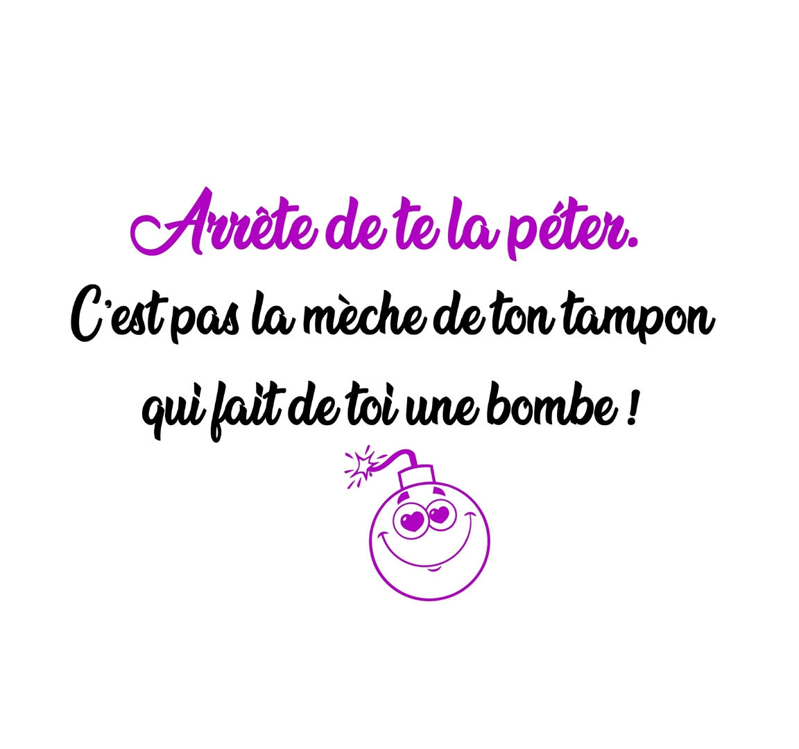 Arrête de te la péter Motif Thermocollant - TEXTES/CITATIONS - MESSAGES ...
