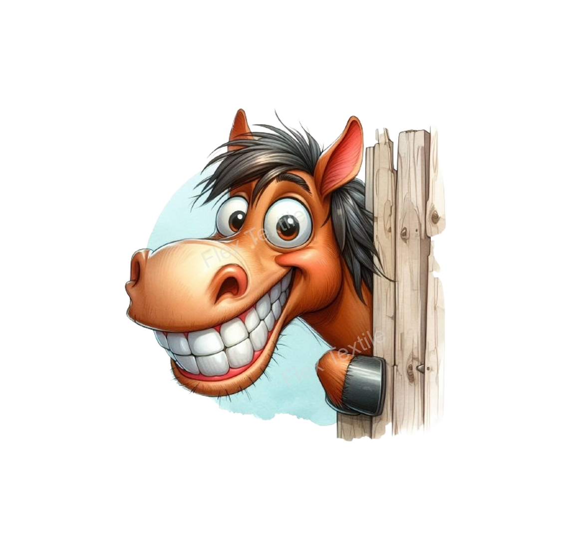 Cheval Caché Humour Transfert Thermocollant - Prêt à poser - Designs ...