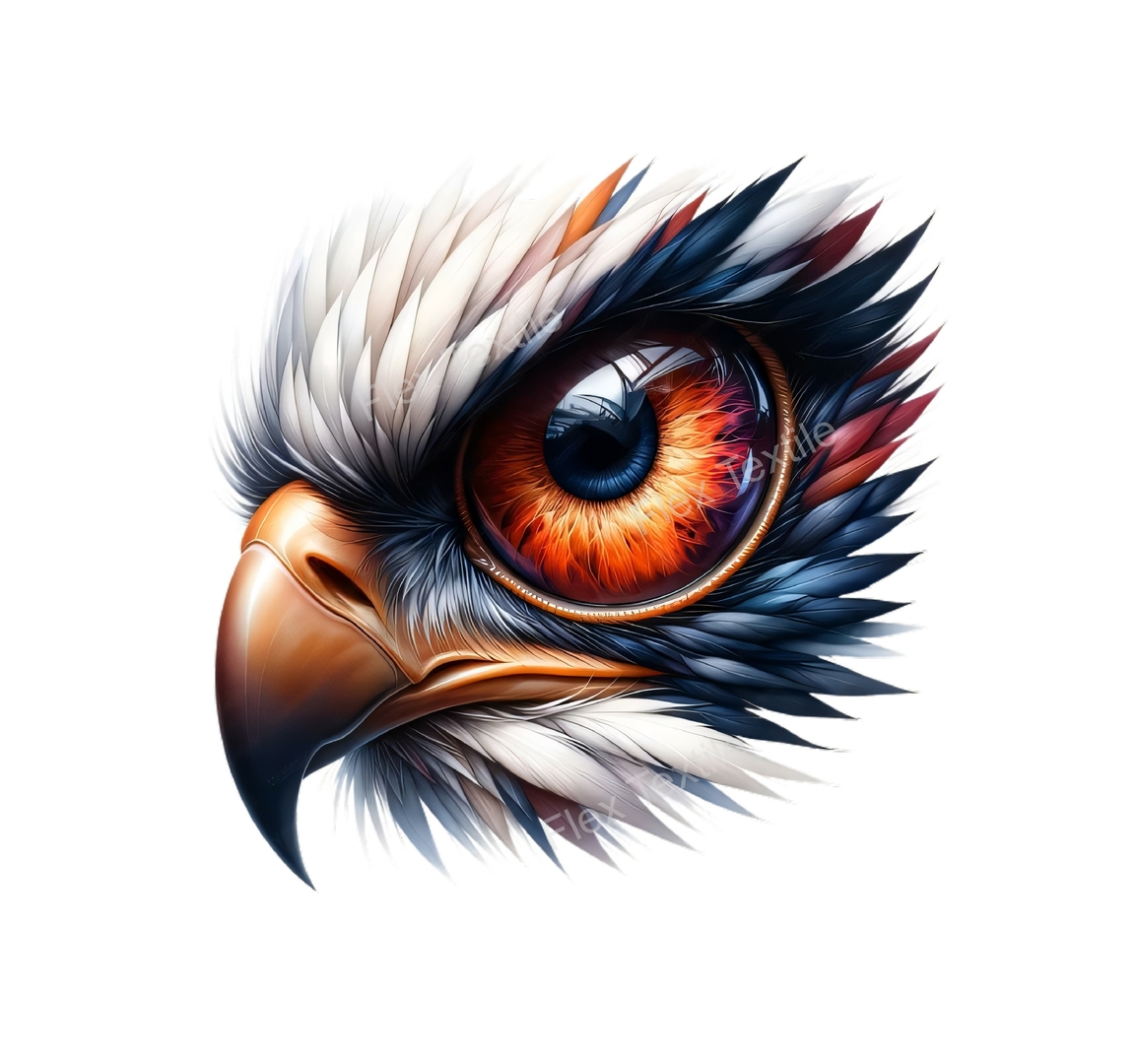 Regard Aigle Oeil Transfert Thermocollant - Prêt à poser - Designs ...