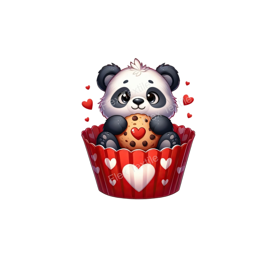 Panda Cupcake Transfert Thermocollant - Prêt à poser - Designs Stickers ...