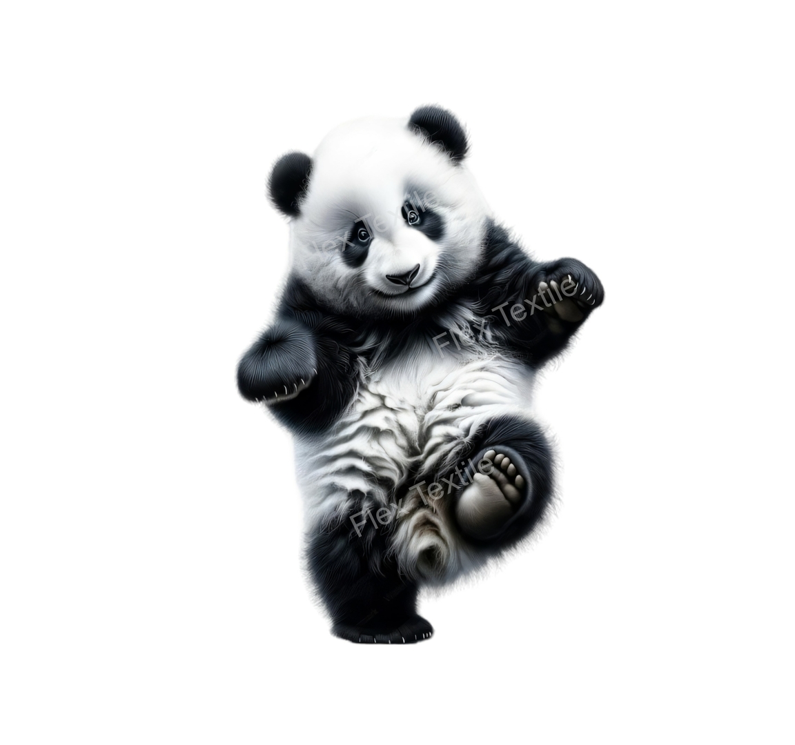 Panda Danse Transfert Thermocollant - Prêt à poser - Designs Stickers ...