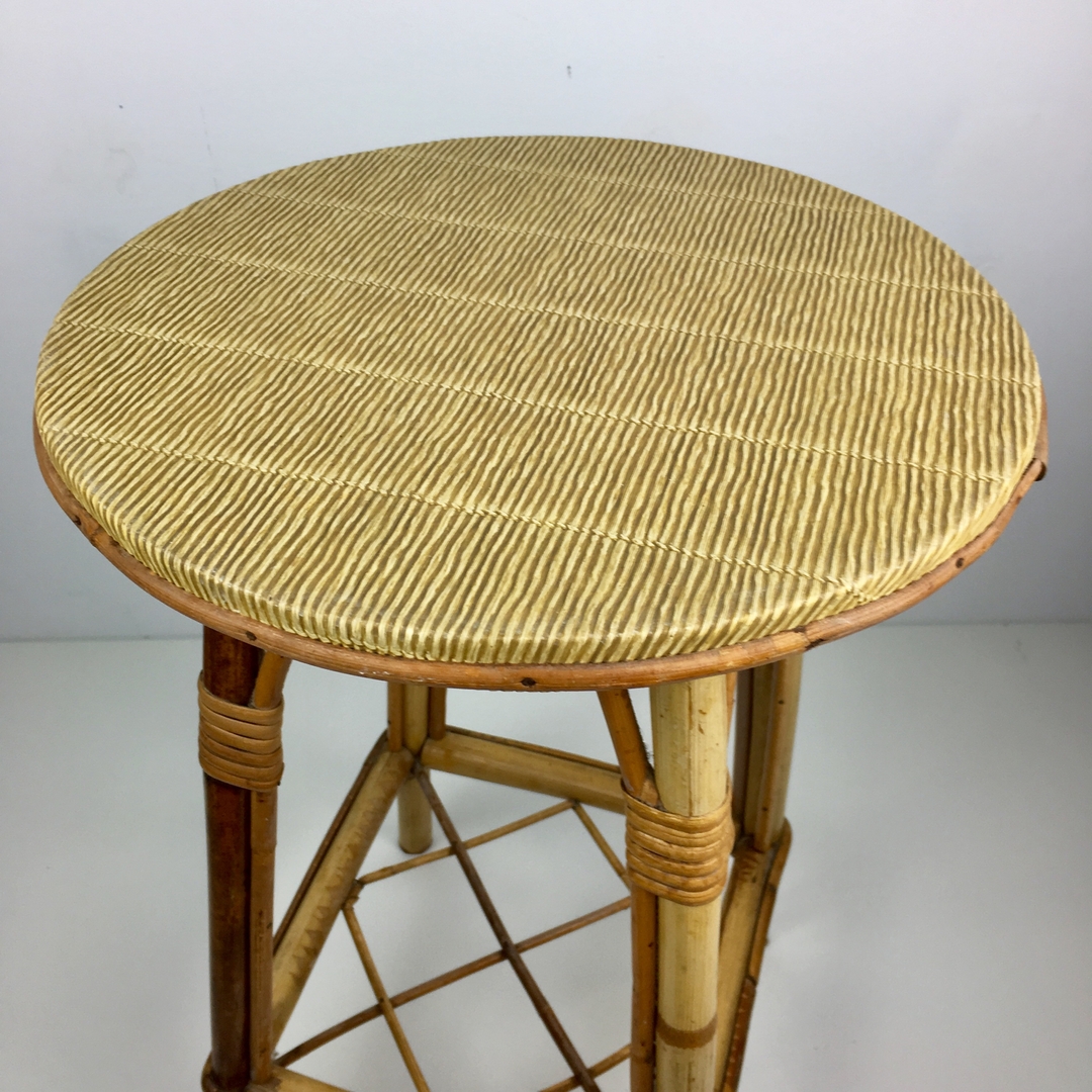Table ronde en rotin vintage et durable | Boutique Broc'Up