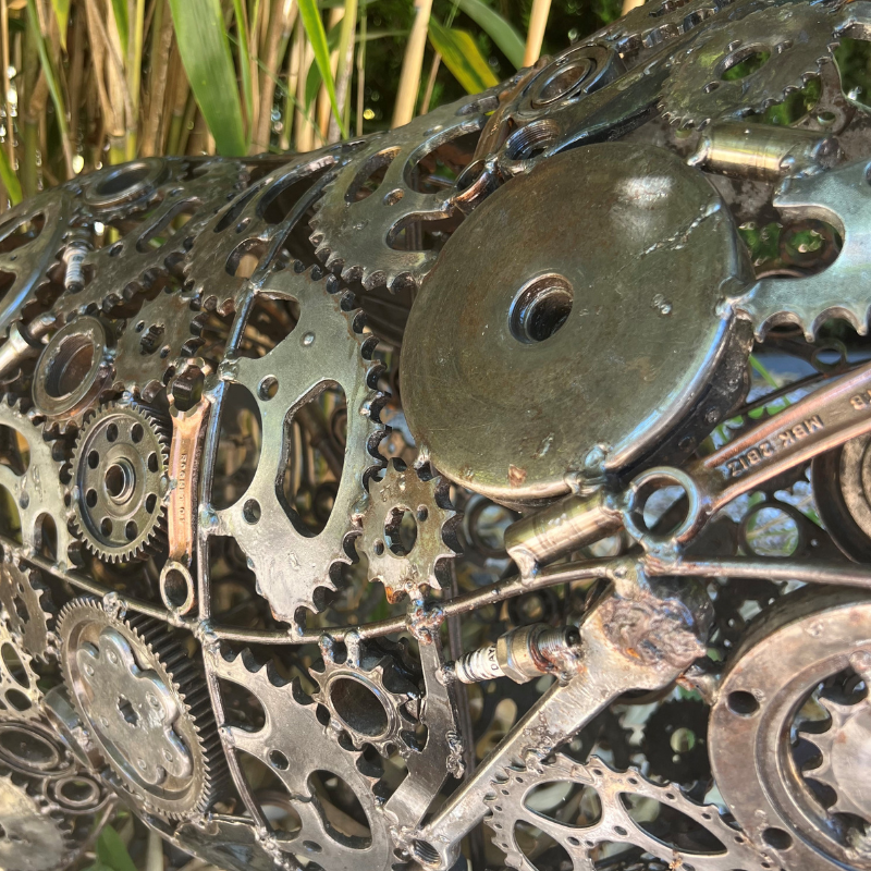 SCULPTURE SANGLIER METAL RECYCLE - PLAINES ET FORETS - GeckHome