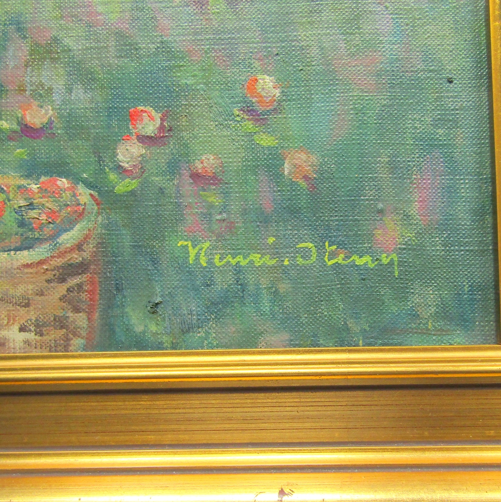 Henri STENN (1903-1993). Huile sur toile Les Pommiers Normandie,