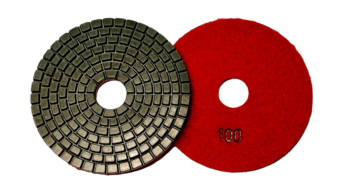Disque diamanté de polissage humide 100mm G100 fixation velcro