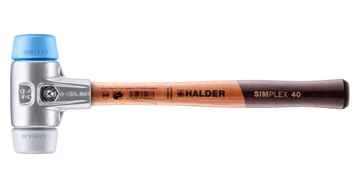 Maillet SIMPLEX TPE souple/moyen boitier alu Ø40mm HALDER - Maillet - e ...