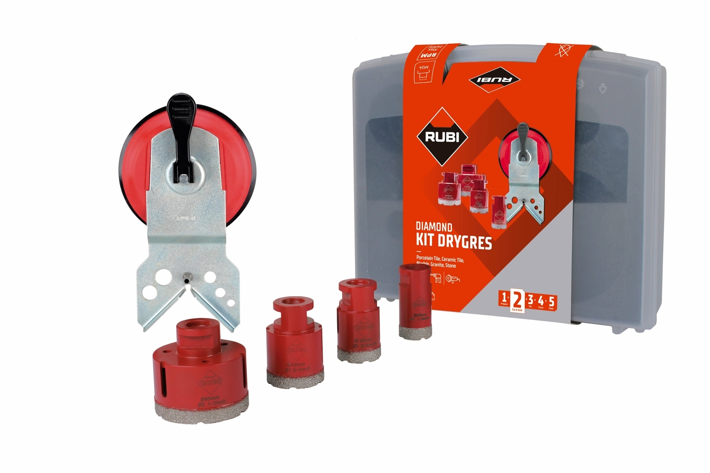 Kit trépans diamant drygres RUBI - Trépan - e-carreleur