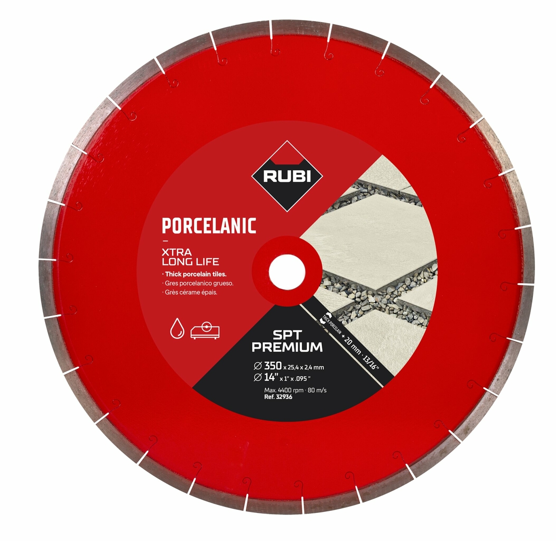 Disque diamant SEGMENTÉ 350mm - SPT PREMIUM RUBI - e-carreleur