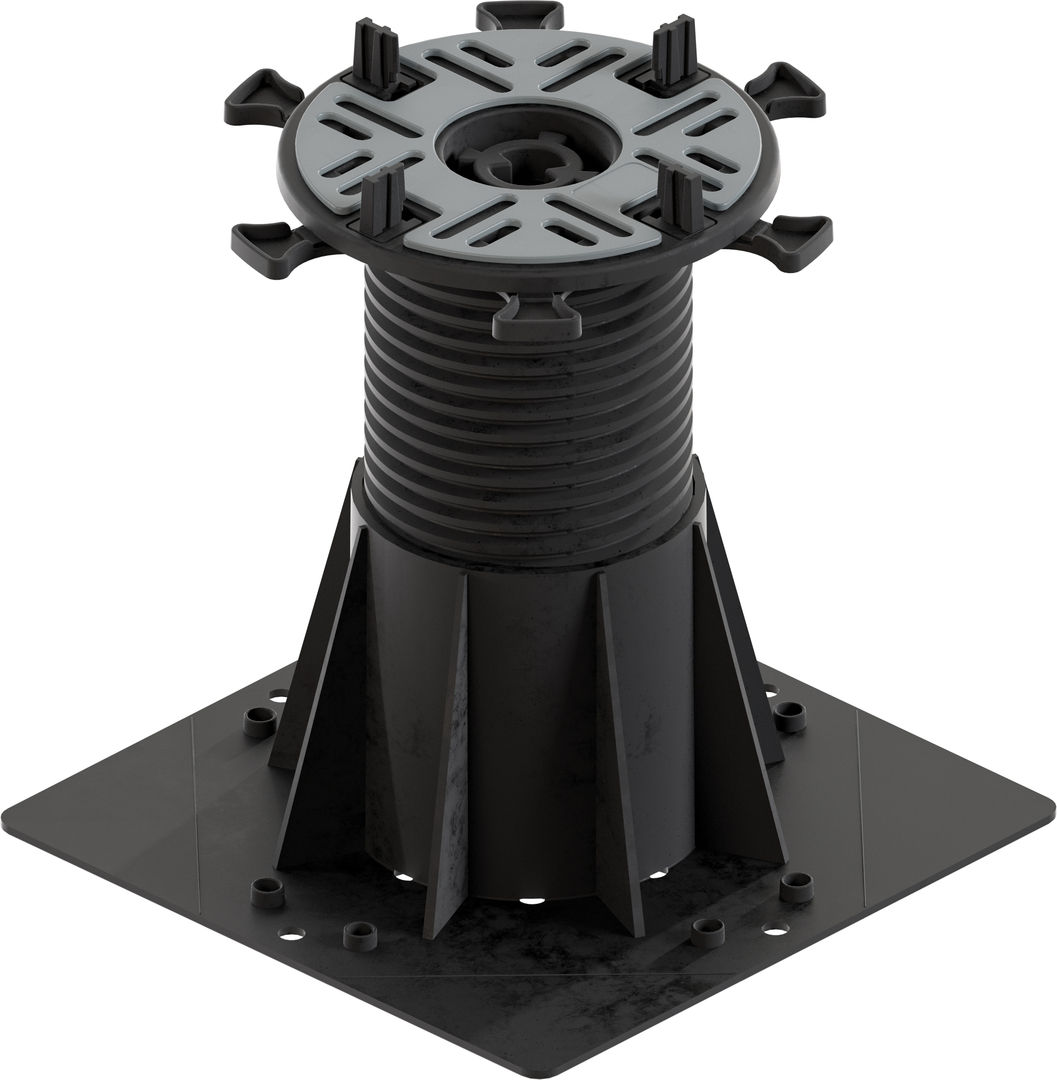 Plot réglable LUNAR 2 mm pour terrasse - H 100-180 mm - Tête fixe ou ...