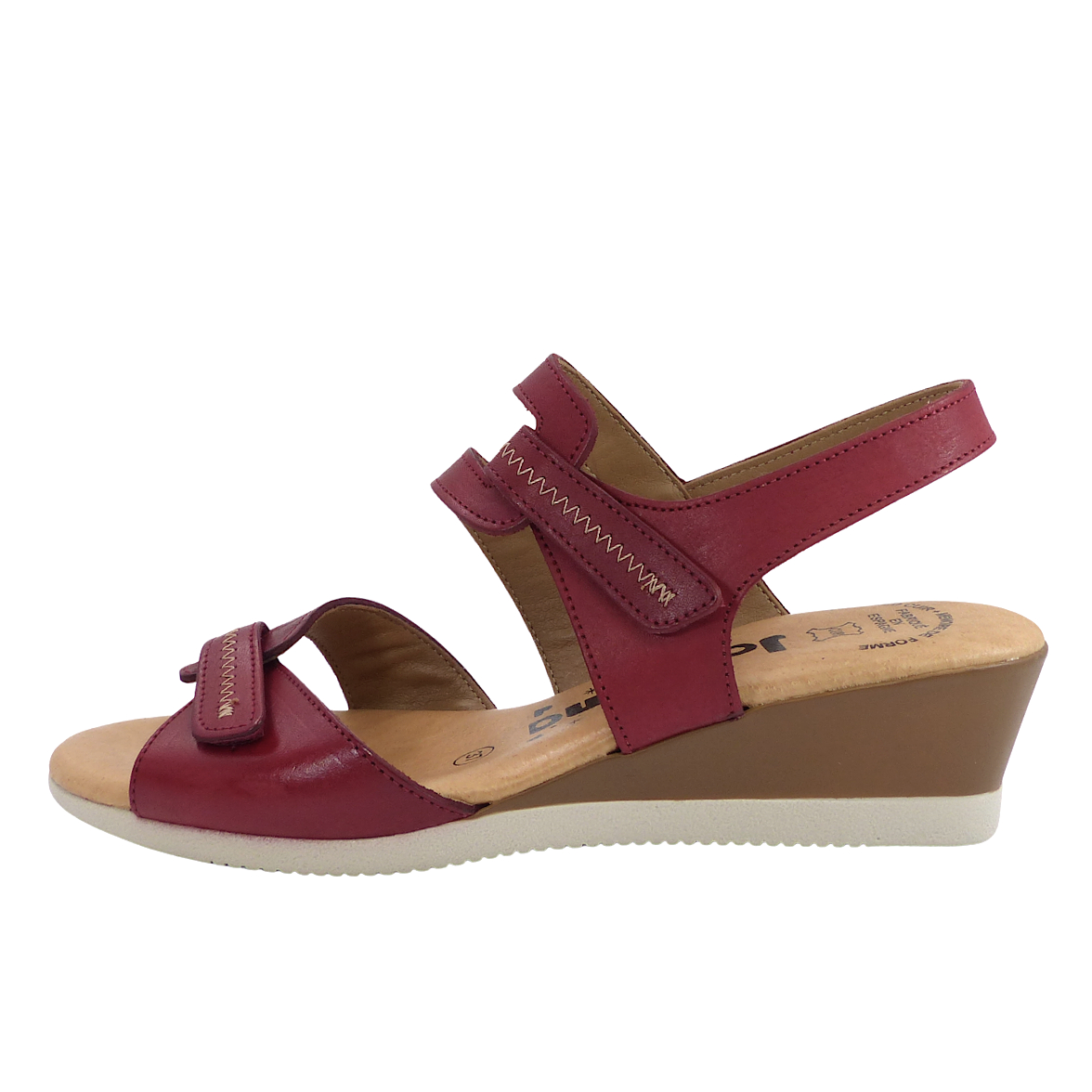 Sandale en cuir 681 Rouge - Sandales et Nu-pieds - Mes Jolis Souliers