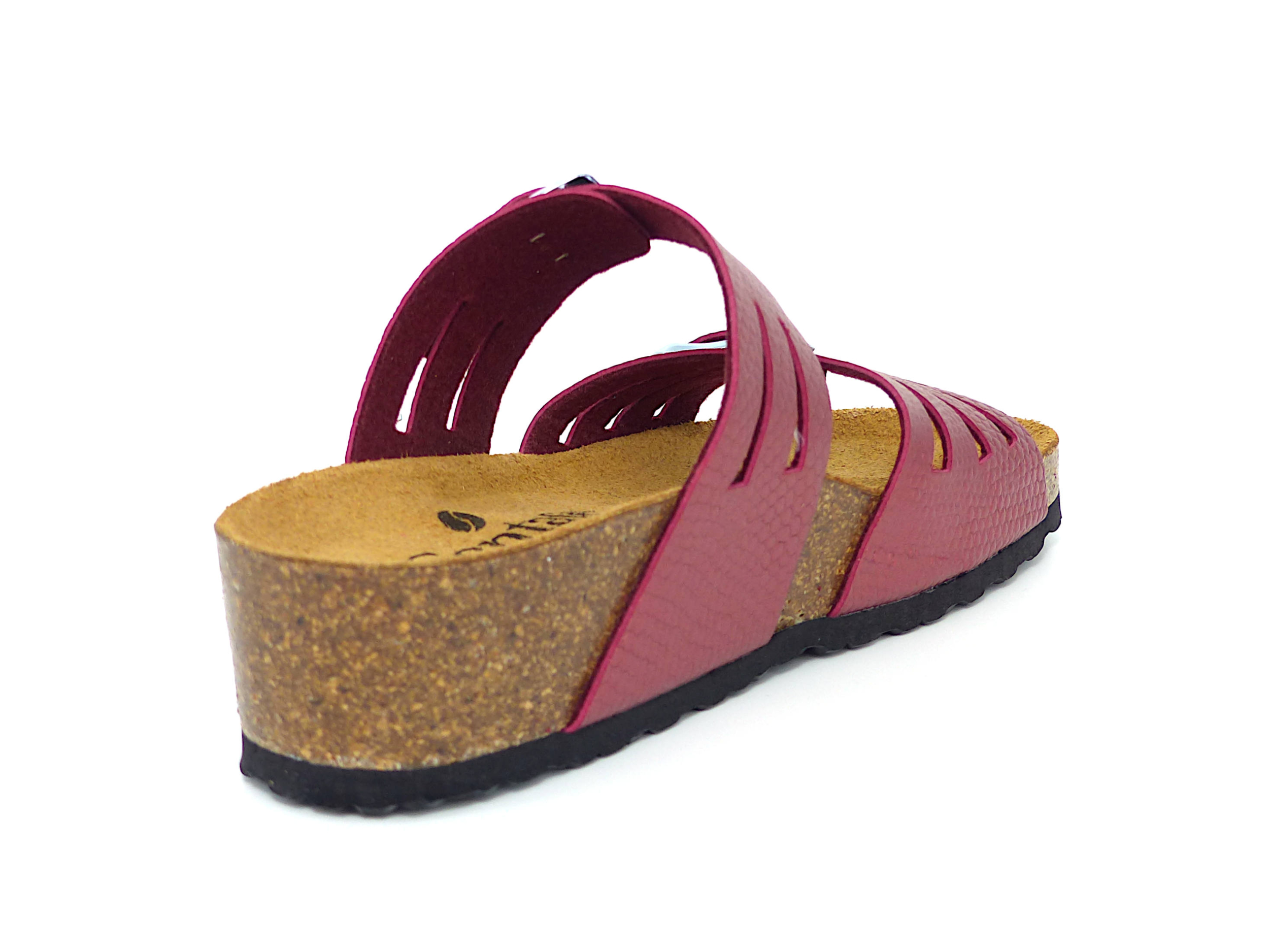 Mule anatomique Bio Confortable Rouge - Chaussures Femme - Mes Jolis ...