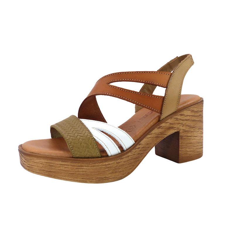 Sandale à plateforme en cuir 2843 Tierra - Sandales compensées - à ...