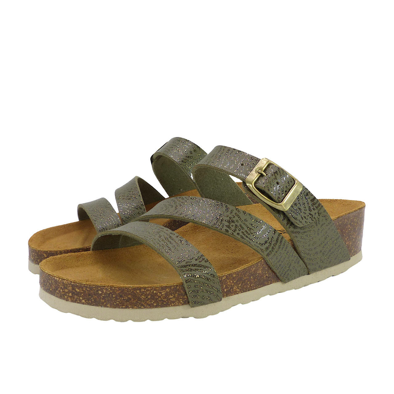 Mule anatomique Bio Artifice Kaki - Chaussures Femme - Mes Jolis Souliers