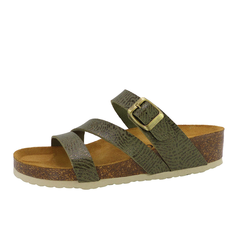 Mule anatomique Bio Artifice Kaki - Chaussures Femme - Mes Jolis Souliers