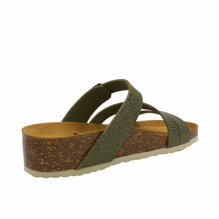 Mule anatomique Bio Artifice Kaki - Chaussures Femme - Mes Jolis Souliers