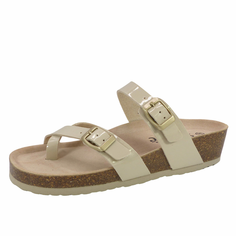 Mule anatomique Bio Clarisse Vernis Beige - Mules et Claquettes - Mes ...