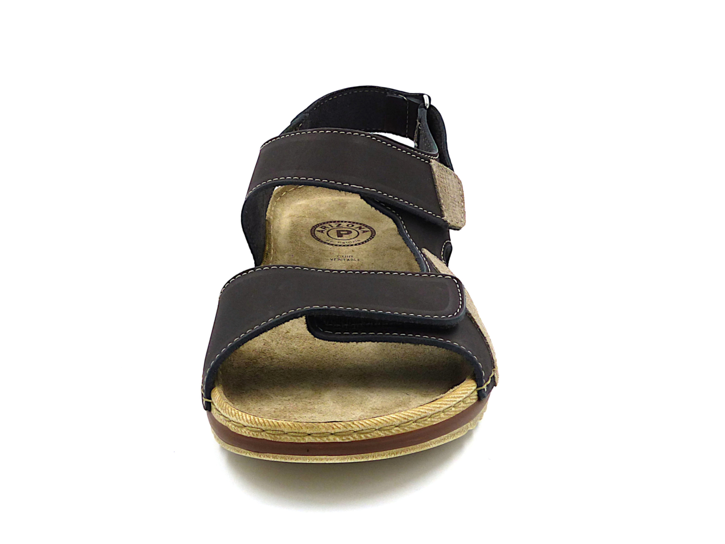 Sandale en cuir et à scratch Pacino - Chaussures Homme - Mes Jolis Souliers