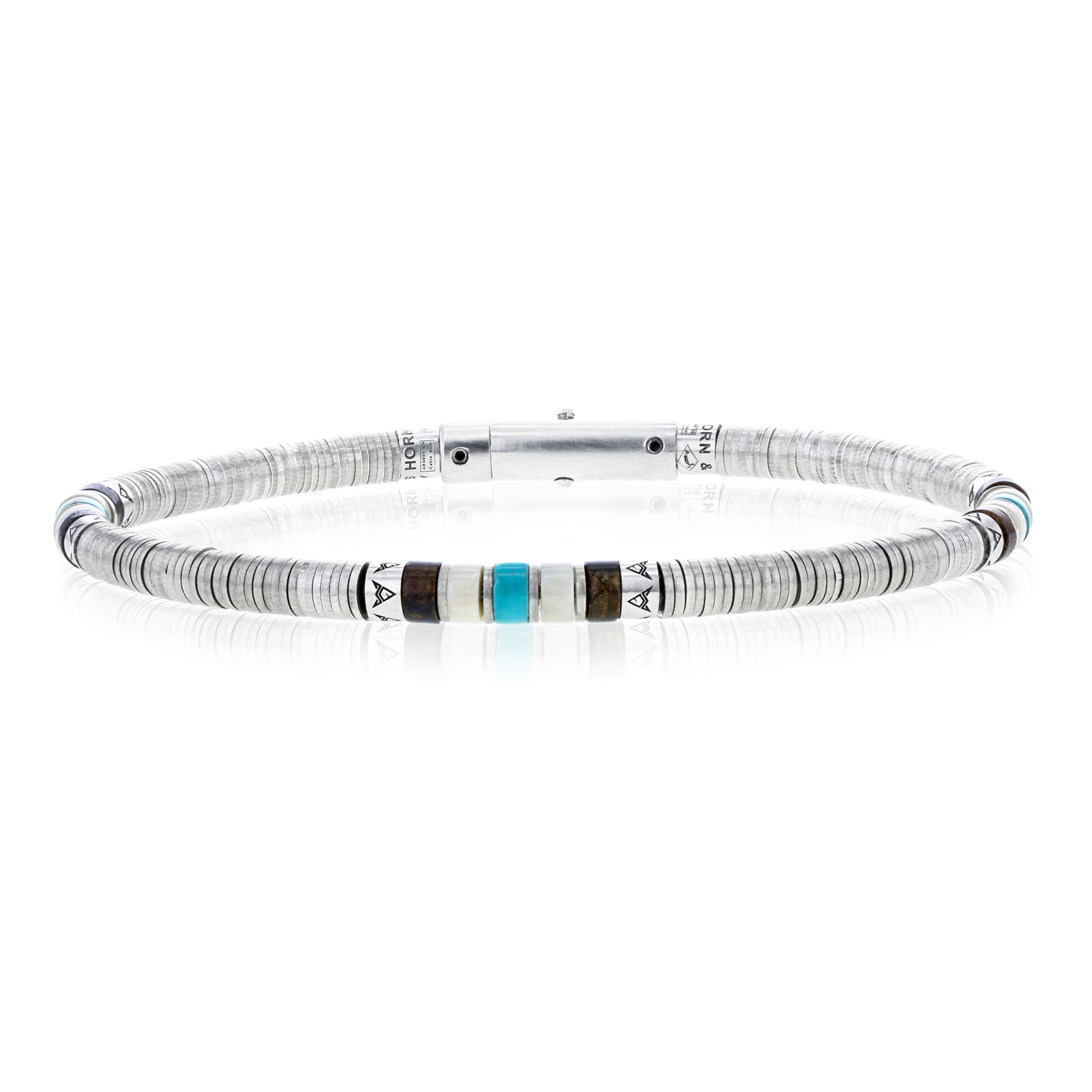 Bracelet Homme en Argent 925 Flex - Horn & Stones