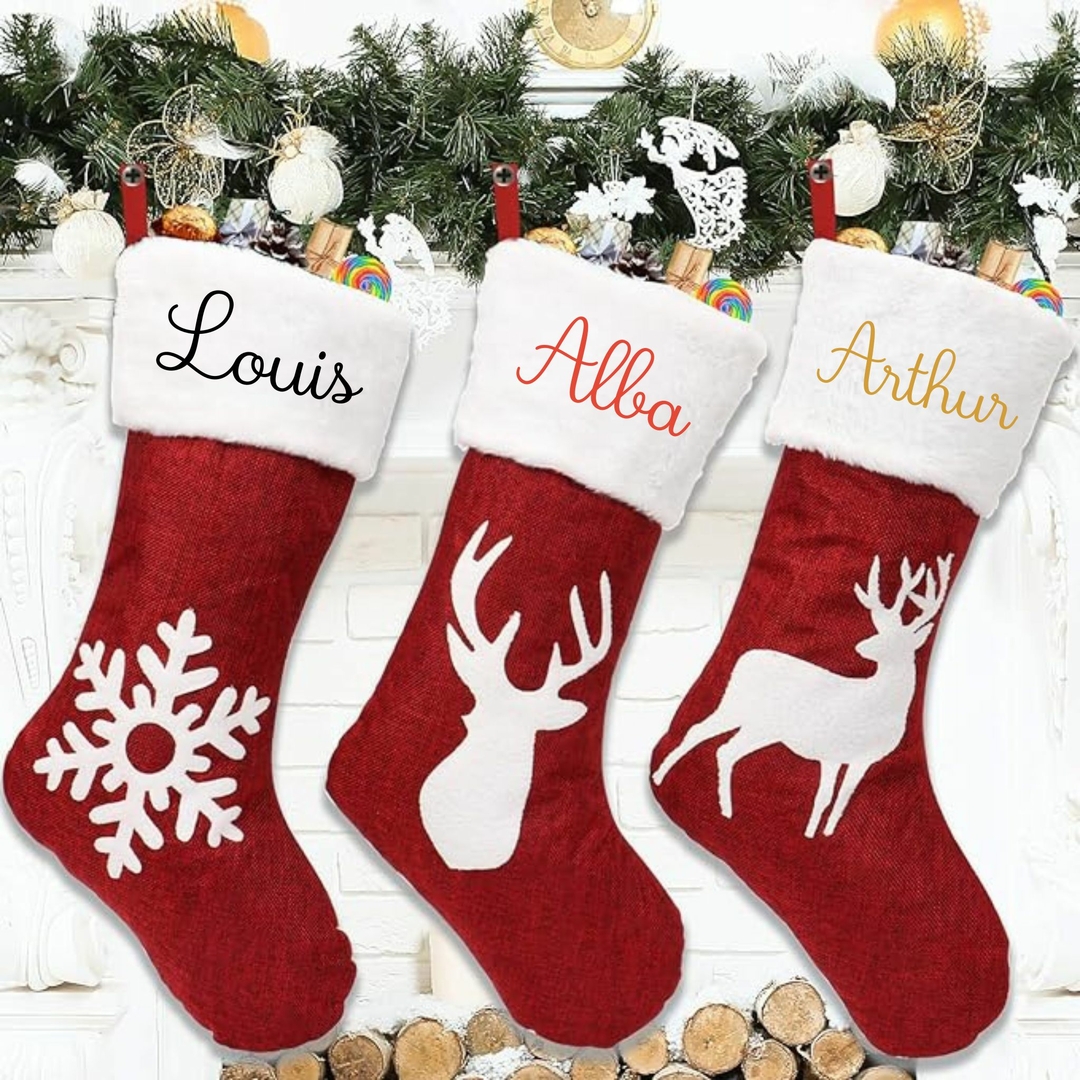 BOTTE DE NOËL - ROUGE ET BLANCHE - COLLECTION NOËL/BOTTES & HOTTES ...