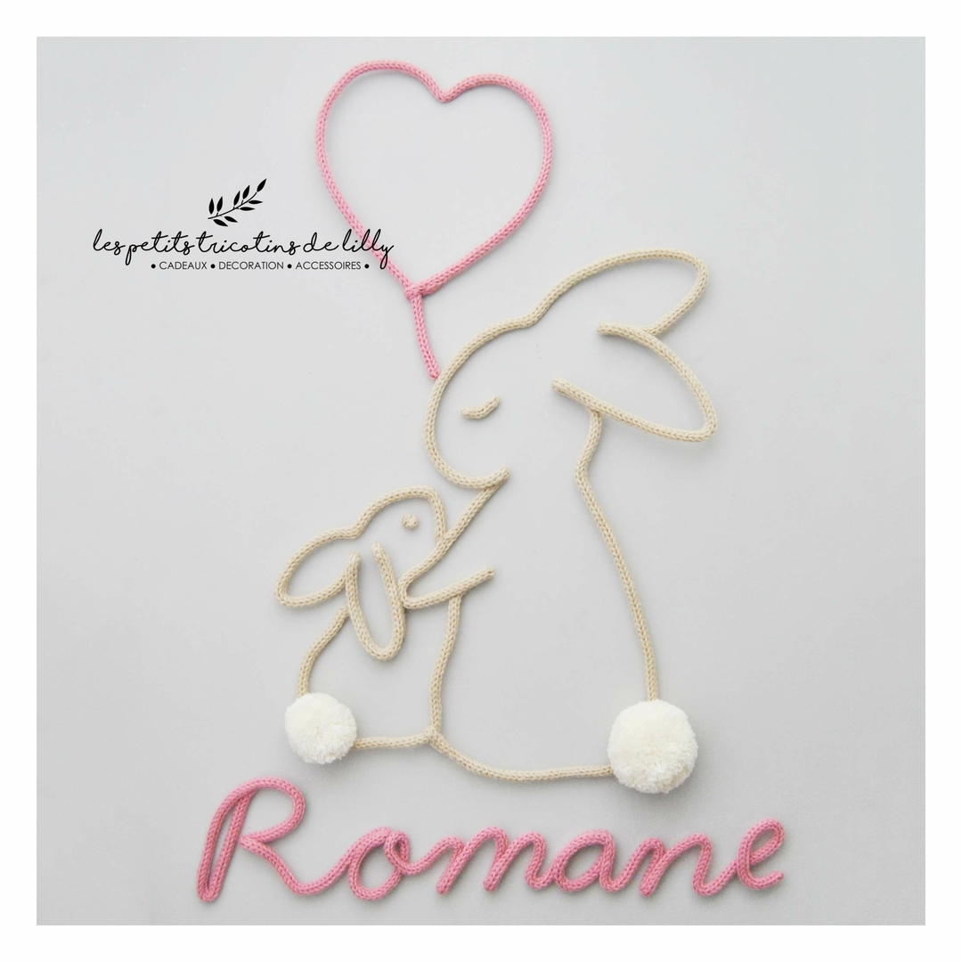 LAPINS CALINS AVEC PRENOM - LES P'TITS TRICOTINS/COLLECTION MON PETIT ...