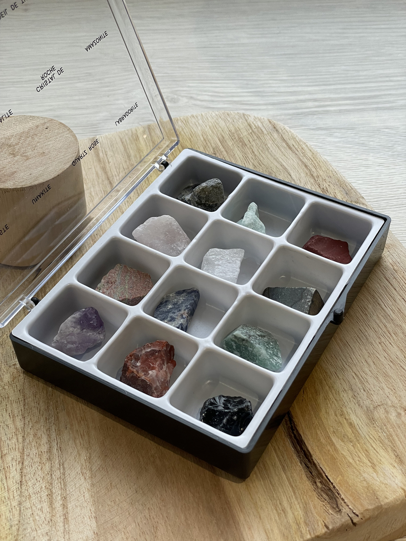 Minéraux Boite de 12 Pierres Pierres brutes de lithothérapie et de ...