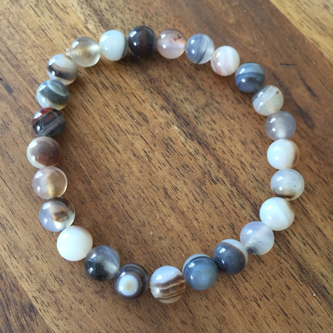 AGATE 8mm - PERLES AGATE - Pierres Indigo