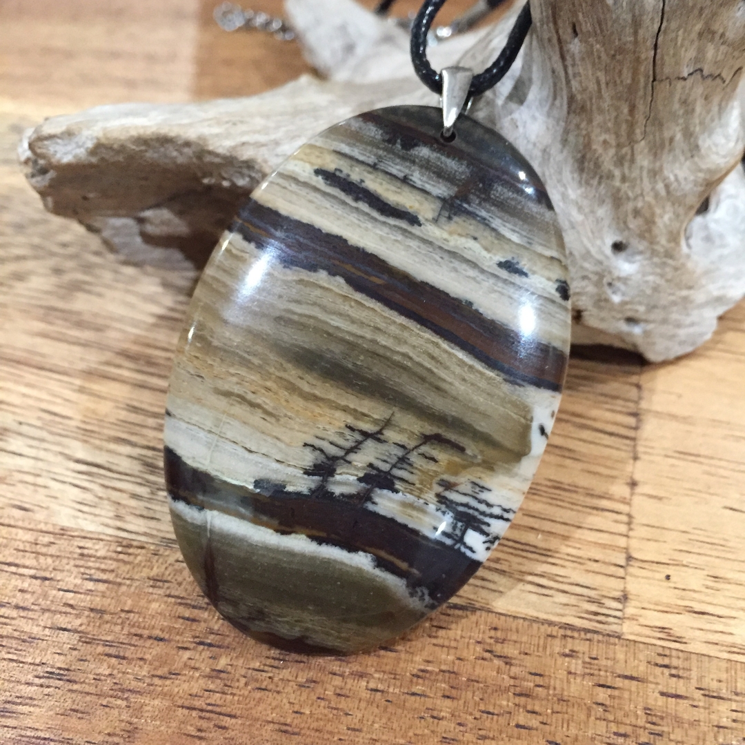 Pendentif Jaspe Zébré - JASPE ZEBRE - Pierres Indigo