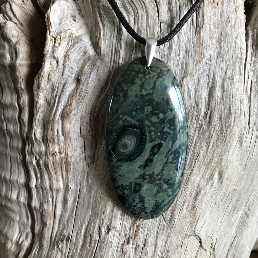 Pendentif Jaspe Kambaba - JASPE KAMBABA - Pierres Indigo