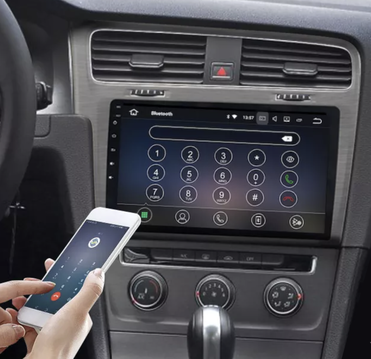 Tablette tactile Android 13.0 + Apple Carplay Volkswagen Golf VII