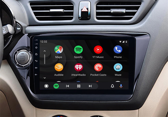 Tablette tactile Android 12.0 + Apple Carplay Kia Rio de 2011 à 2015