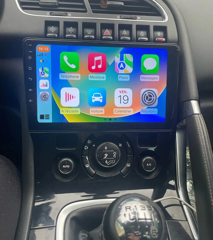 Peugeot 3008 : Écran Android 14 Autoradio CarPlay GPS Tactile