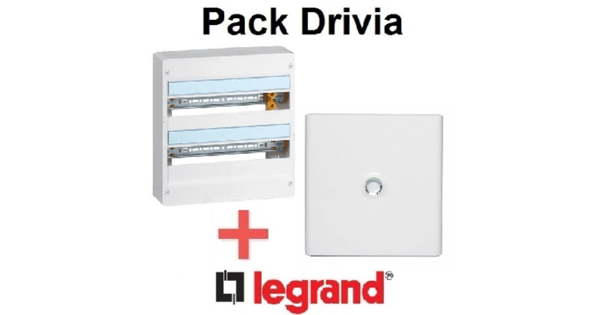 LEGRAND - Pack Coffret 18 modules 2 Rangées 401222 + Porte 401232