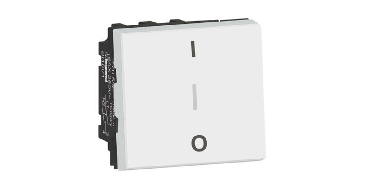 LEGRAND - Interrupteur bipolaire Prog Mosaic - 2 mod - 10 AX - blanc ...