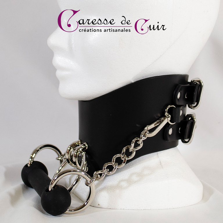 Collier de posture avec bâillon silicone amovible - Miss Ingrid ...