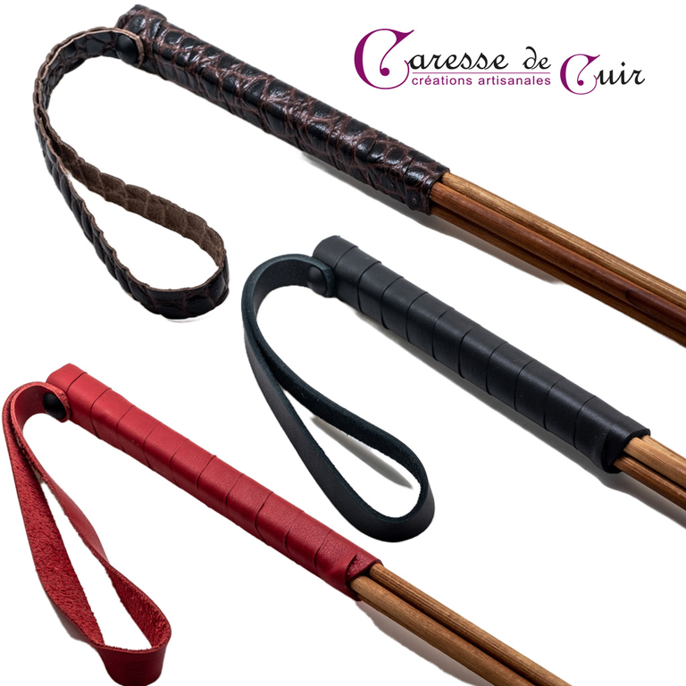 Badine anglaise 4 brins - Paddles et badines/Badines - Caresse de Cuir