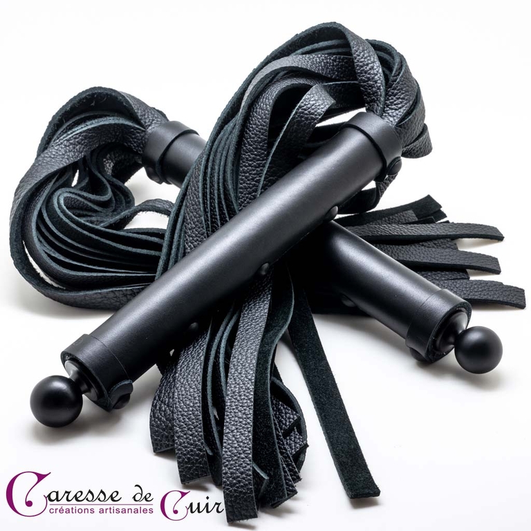 All Black - Paire de martinet en cuir noir spéciale Florentine ...