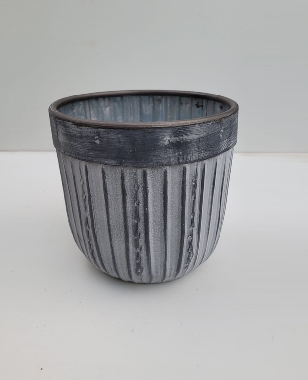 Gros Cache-pot Métal rayures verticales - Déco/Cache-pots - La ...