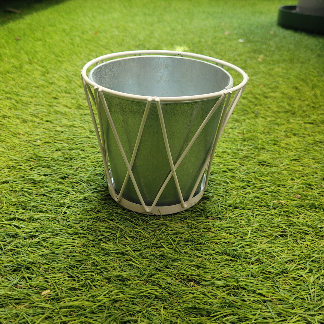 Cache-pot métal déco - Déco/Cache-pots - La Jardinerie de Pessicart