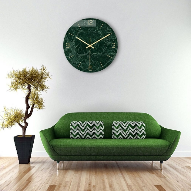 Horloge murale texture marbre 32 cm - L'Horloge Murale