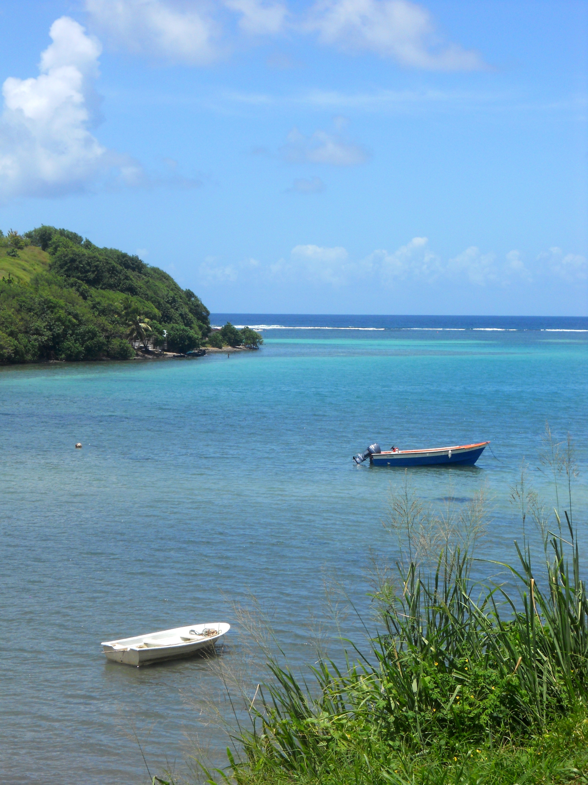 Photographie nature plage: Barque sur la mer de la Martinique ...