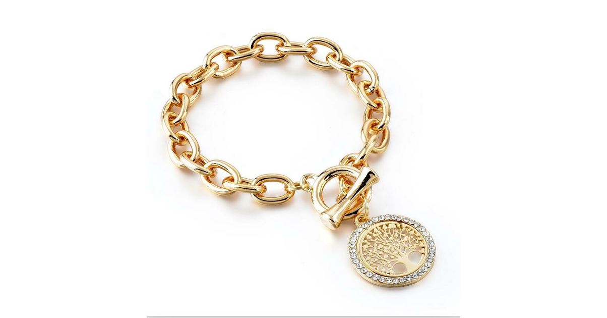 Bracelet femme Chaine Médaillon Arbre de vie - Bijoux Femmes/Bracelets ...