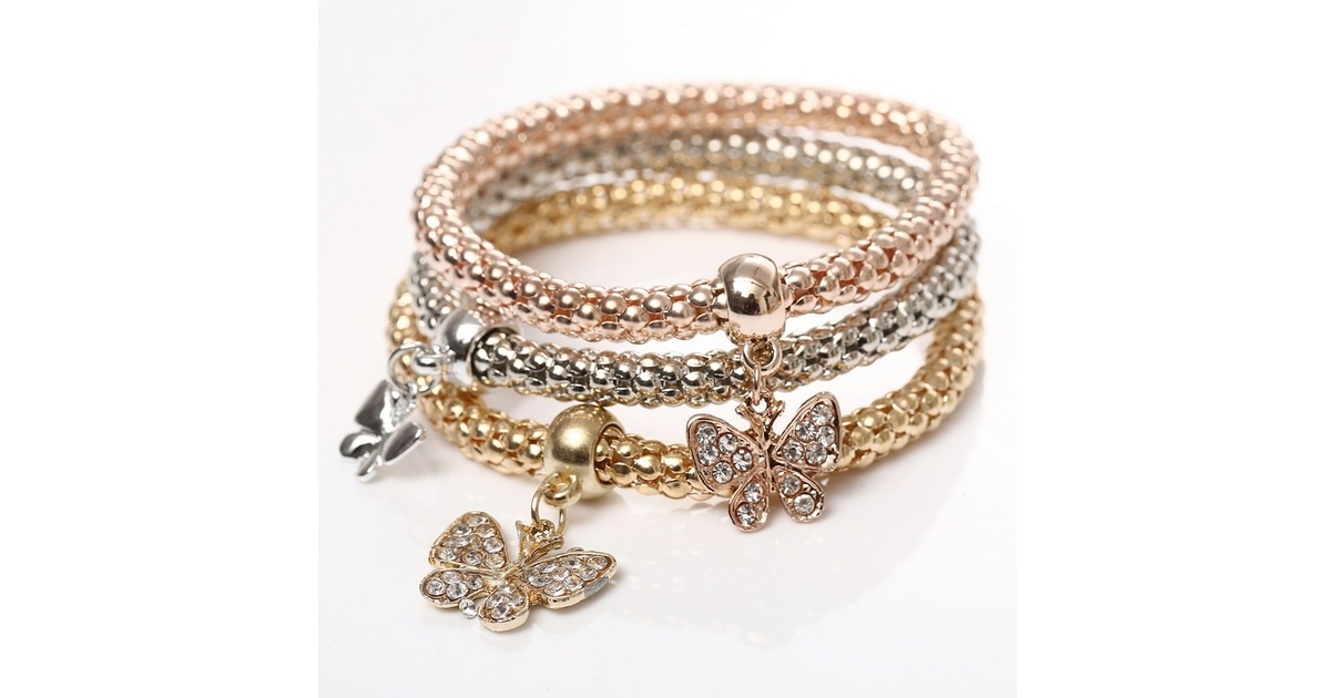 Bracelet femme strass 3 Butterfly - Bijoux Femmes/Bracelets - colsha avenue