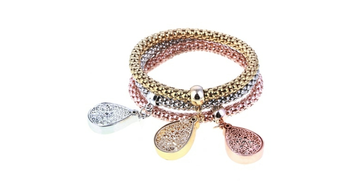 Bracelet femme strass 3 larmes brillantes - Bijoux Femmes/Bracelets ...