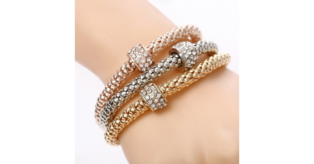Bracelet femme strass 3 anneaux - Bijoux Femmes/Bracelets - colsha avenue