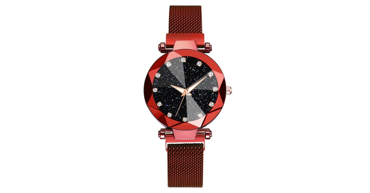 Montre femme ciel étoilé rouge - Bijoux Femmes/Montres - colsha avenue
