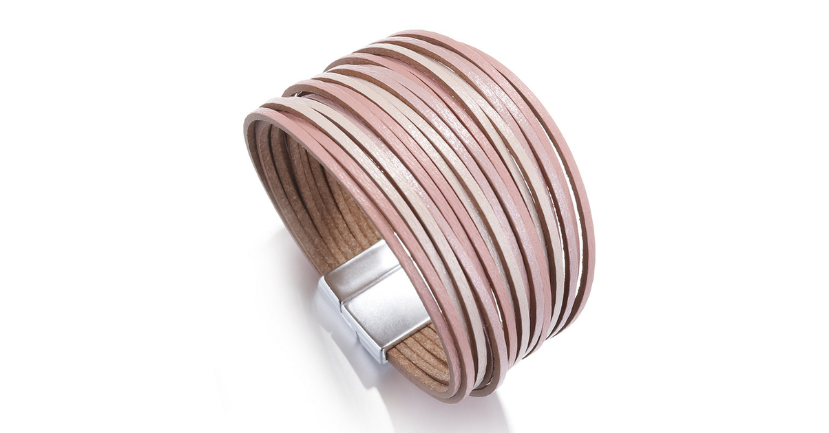 Le bracelet femme cuir Caresses des anges rose - Bijoux Femmes ...