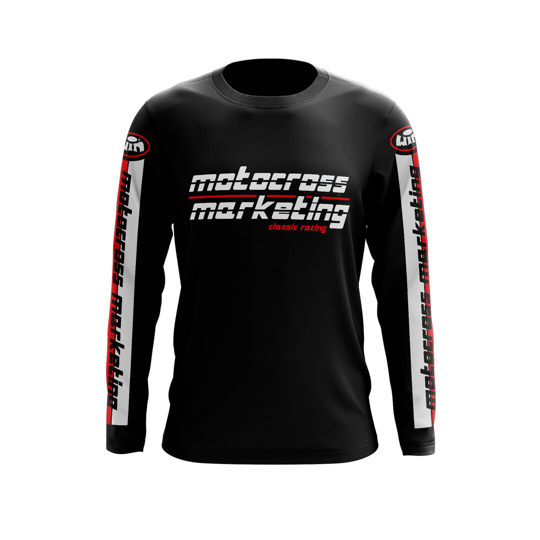 MXM Team Noir - Blanc Rouge - MOTOCROSS & ENDURO/Maillot MX COTON ...